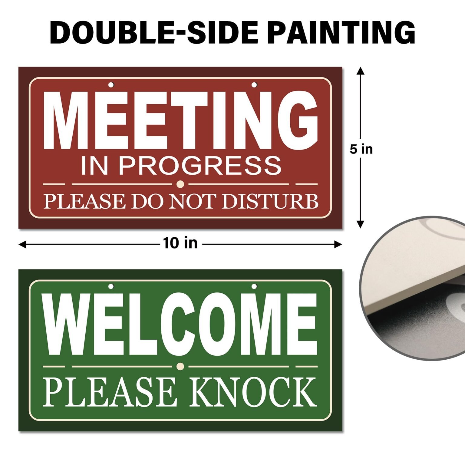 Do Not Disturb Desk Sign with 5 Options – Privacy Sign, Please Knock ...